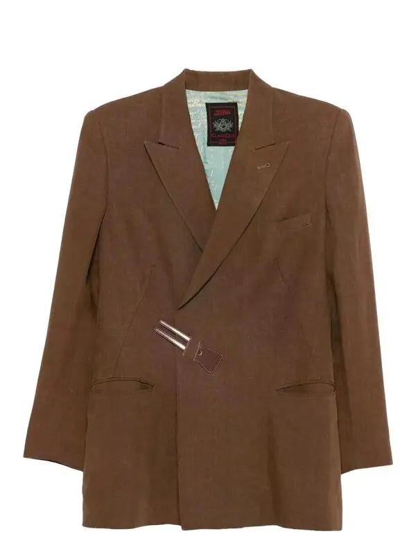 JEAN PAUL GAULTIER 1990s Pin-fastening Blazer - Brown