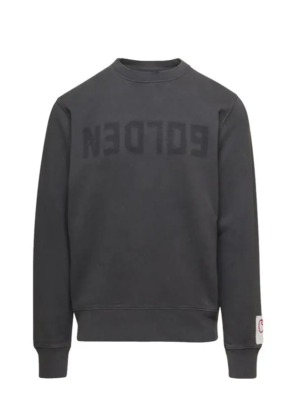 Golden Goose Crewneck Sweatshirt With Logo - Grey