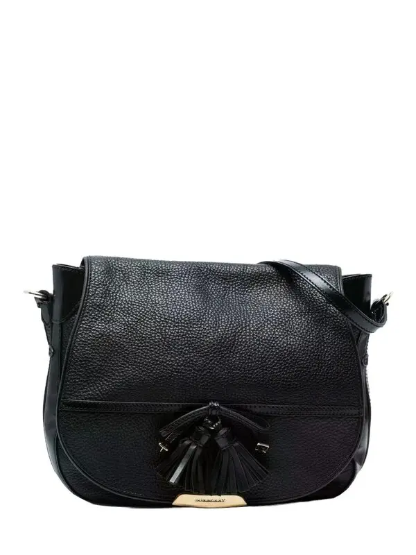 Burberry Grained Leather Maydown Shoulder Bag - Black