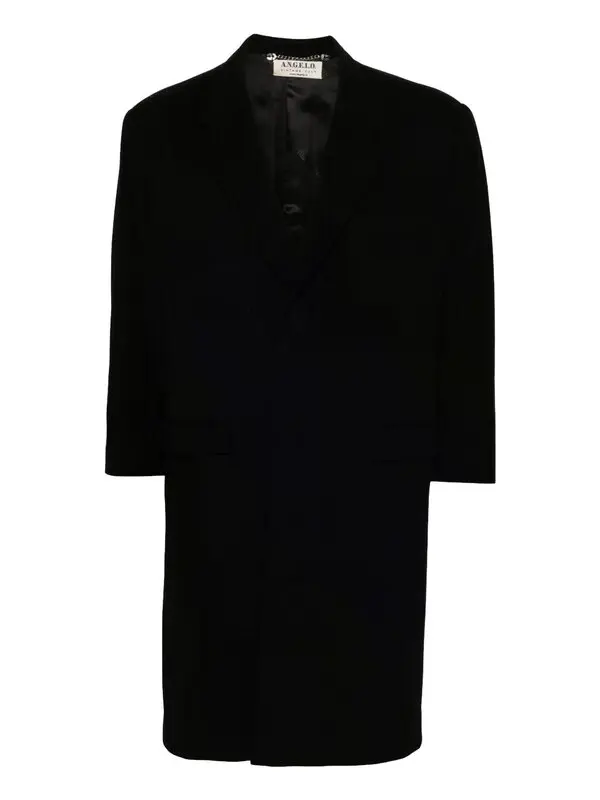 A.N.G.E.L.O. VINTAGE CULT 1990s Single-breasted Wool Maxi Coat - Black