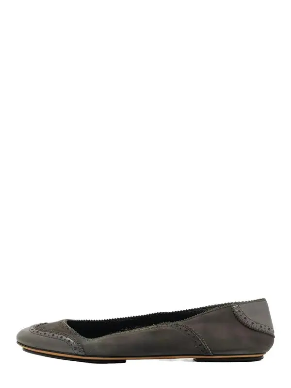 Dolce & Gabbana Laser-cut Ballet Flats - Grey