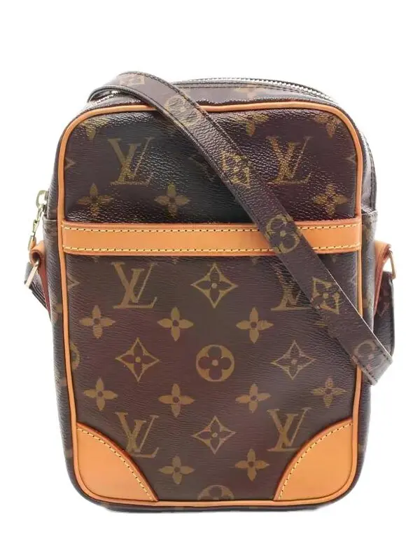 LOUIS VUITTON 2002 Danube Monogram Shoulder Bag - Brown