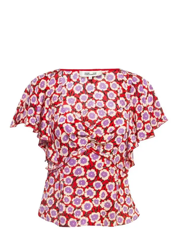 Diane Von Furstenberg Vintage Floral T-shirt - Red