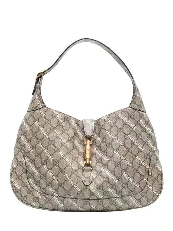 Gucci X Balenciaga The Hacker Project Gg Supreme Jackie 1961 Tote Bag - Neutrals