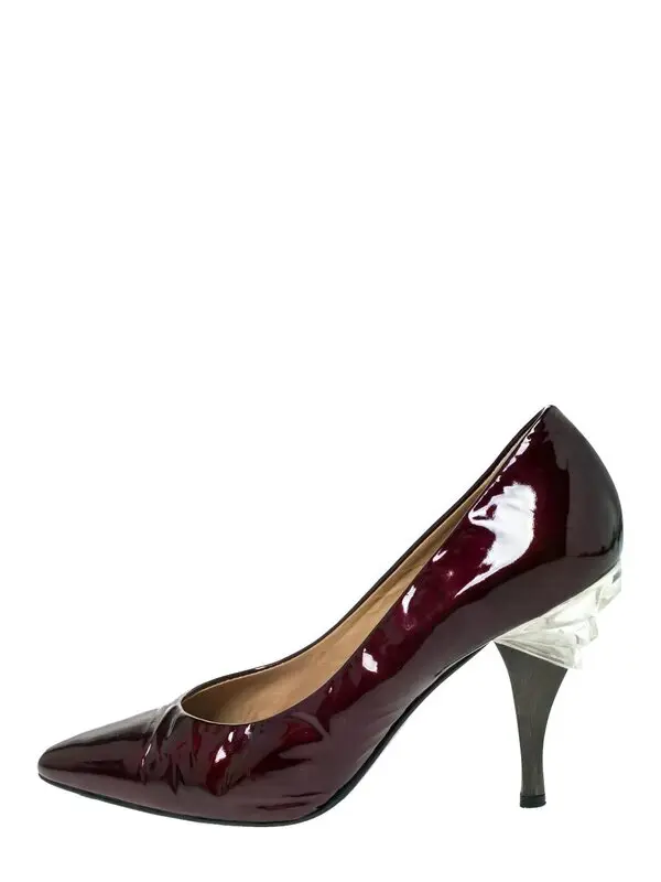Casadei Pointed-toe Crystal-heel Pumps - Red