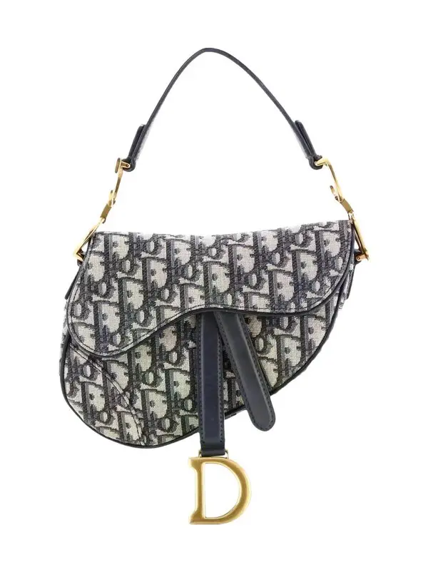 Dior Saddle Handbag Oblique Canvas Mini Shoulder Bag - Blue