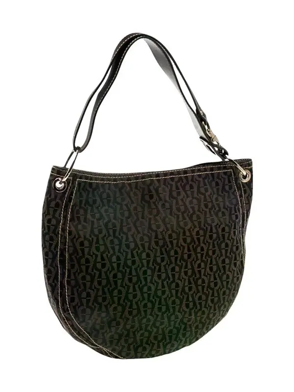 AIGNER Monogram Shoulder Bag - Brown