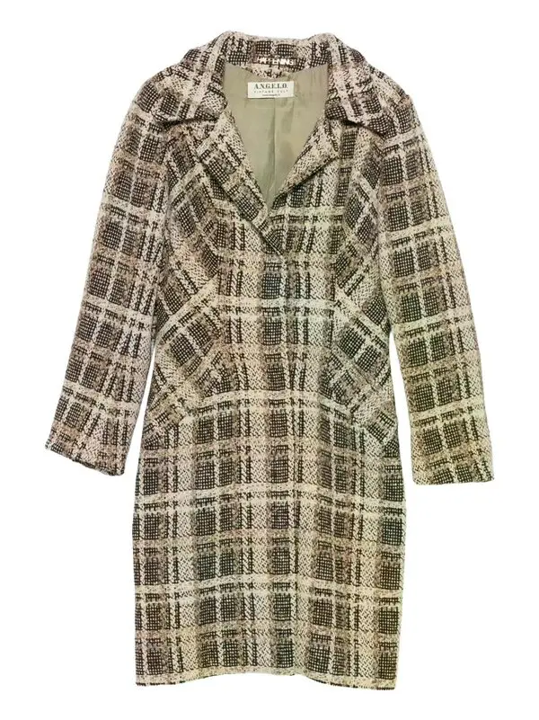 A.N.G.E.L.O. VINTAGE CULT 1970s Checked Wool Coat - Brown