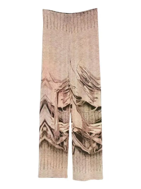 JEAN PAUL GAULTIER 2000s Print Trousers - Neutrals