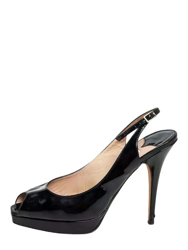 JIMMY CHOO 120mm Leather Sandals - Black