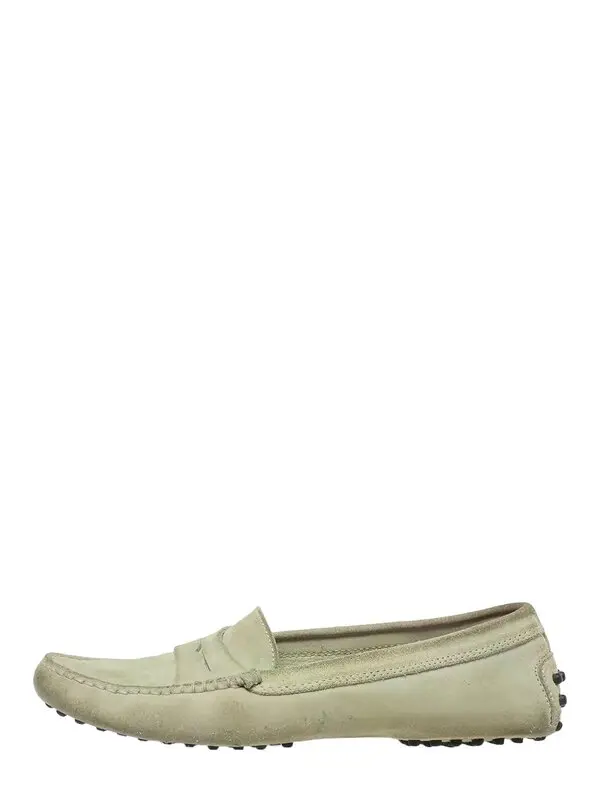 TOD'S Vintage Suede Loafers - Grey