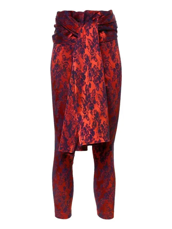 JEAN PAUL GAULTIER 1990s Sash-detail Trousers - Red