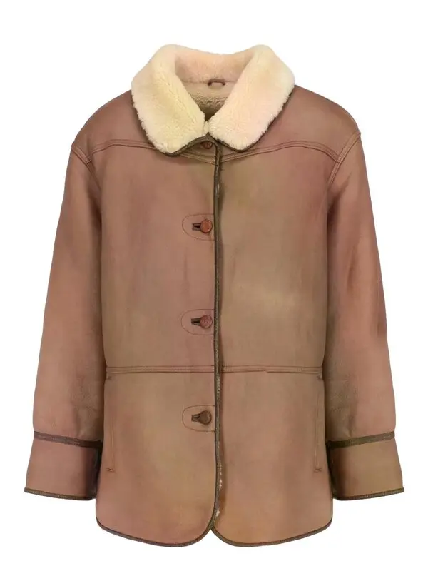 A.N.G.E.L.O. VINTAGE CULT 1990s Shearling-collar Coat - Brown