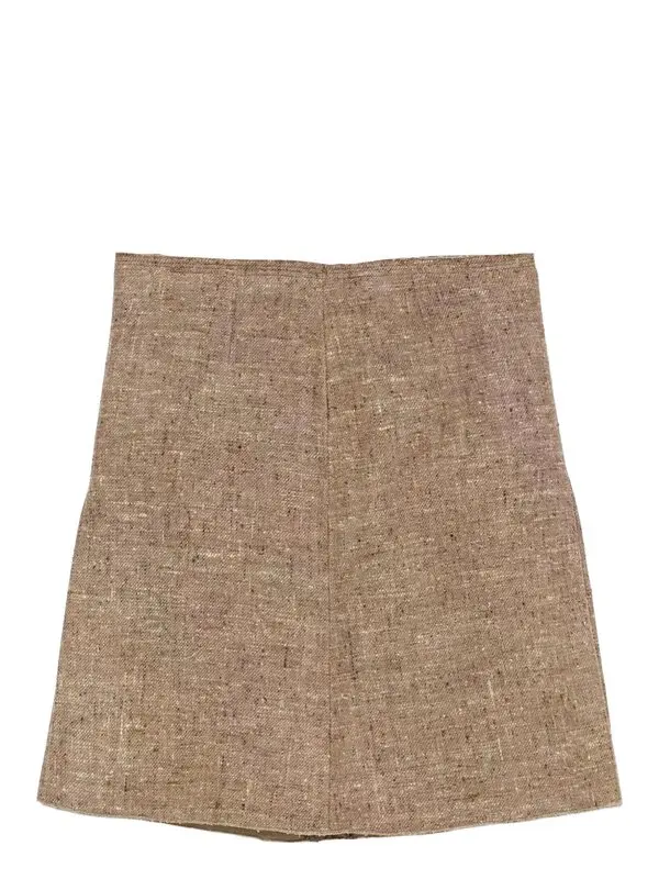 Prada 1990s Wool Skirt - Neutrals