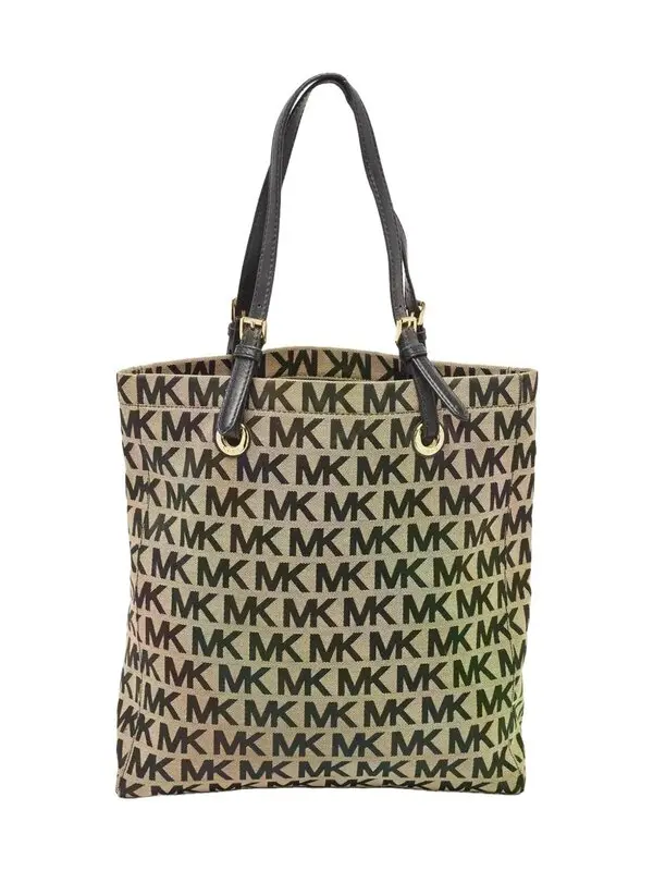Michael Kors Monogram Canvas Tote Bag - Black