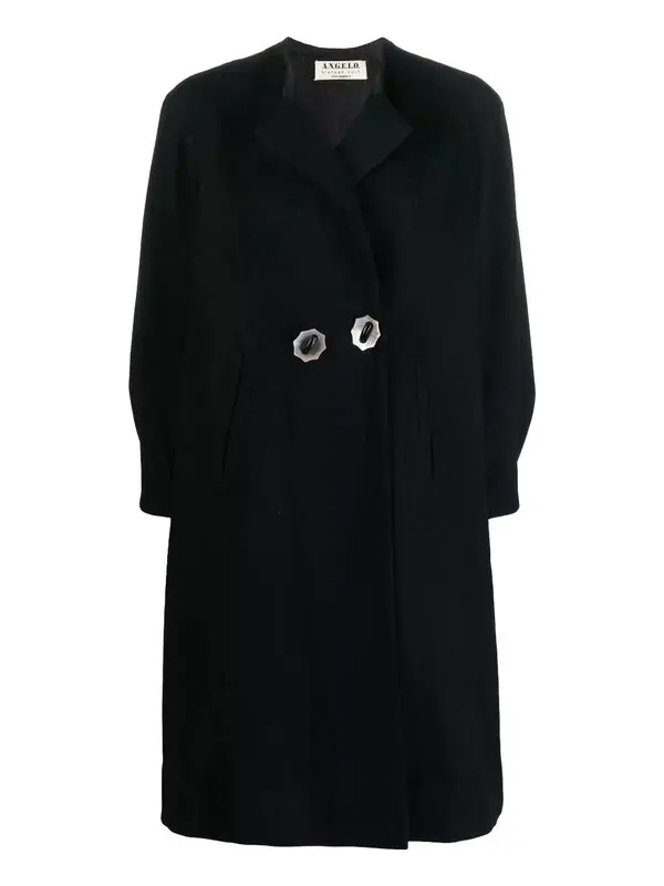 A.N.G.E.L.O. VINTAGE CULT 1940s Notch Lapels Double-breasted Coat - Black