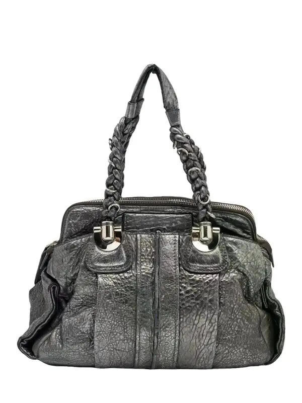 Chloé Héloïse Leather Tote Bag - Silver