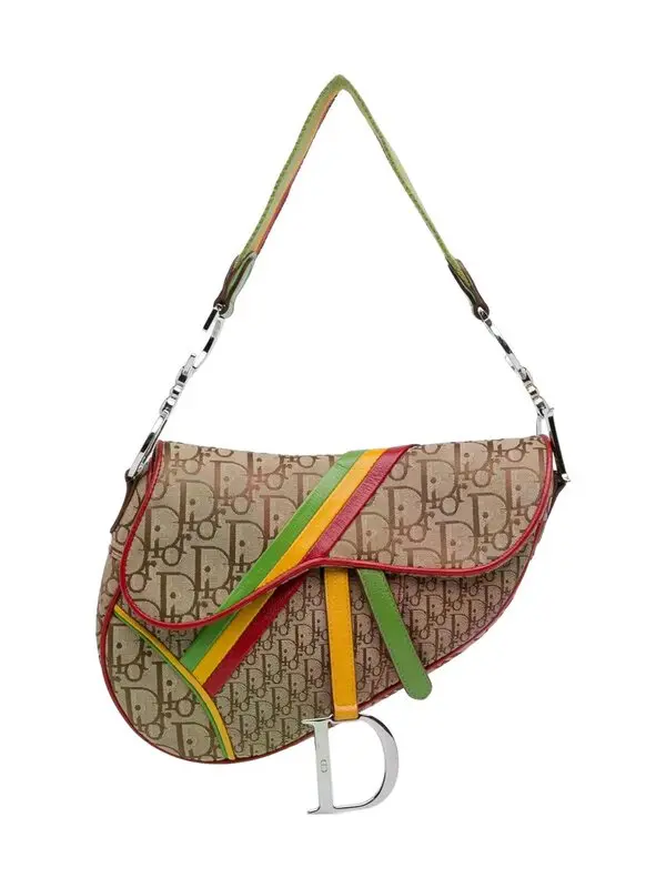 Dior Diorissimo Rasta Saddle Shoulder Bag - Brown