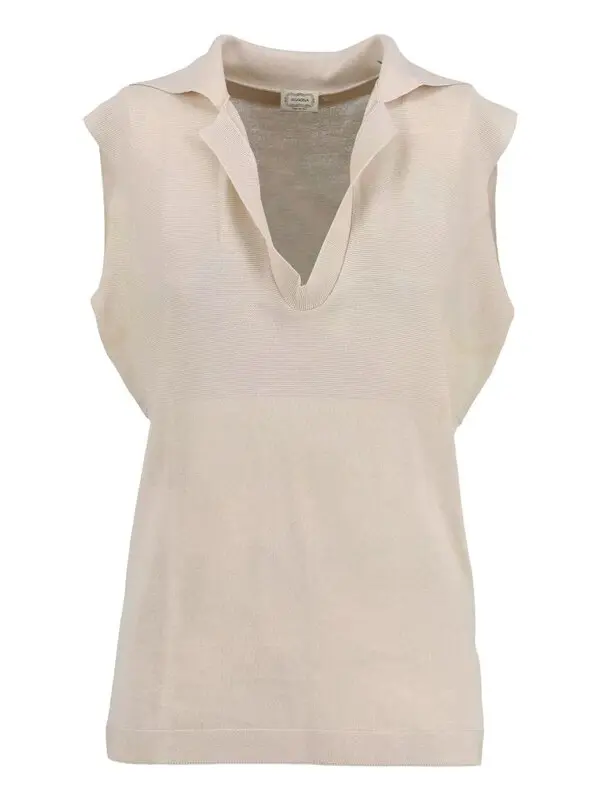 Agnona Knitted Sleeveless Top - Neutrals