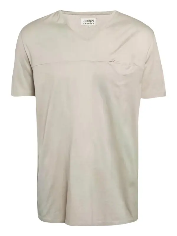 MAISON MARGIELA Chest-pocket V-neck T-shirt - Grey