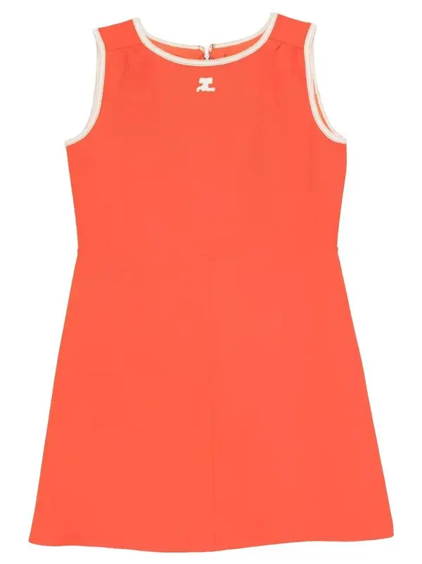 COURREGES 1970s Sleeveless Mini Dress - Orange