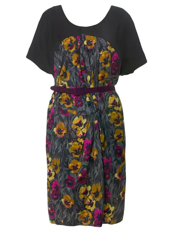 Kenzo Floral-print Midi Dress - Grey