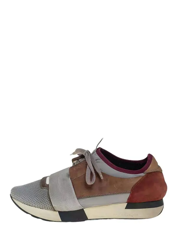 Balenciaga Mixed-material Athletic Sneakers - Grey