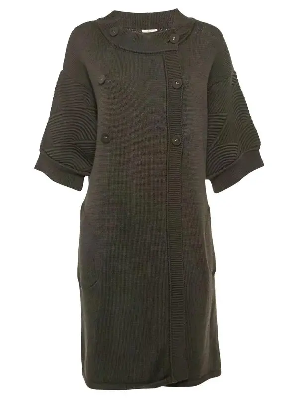 Kenzo Double-breasted Knitted Dress - Grey
