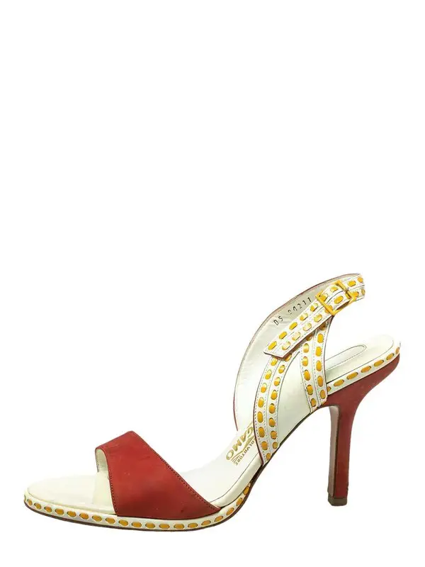 FERRAGAMO Panelled Slingback Sandals - Neutrals
