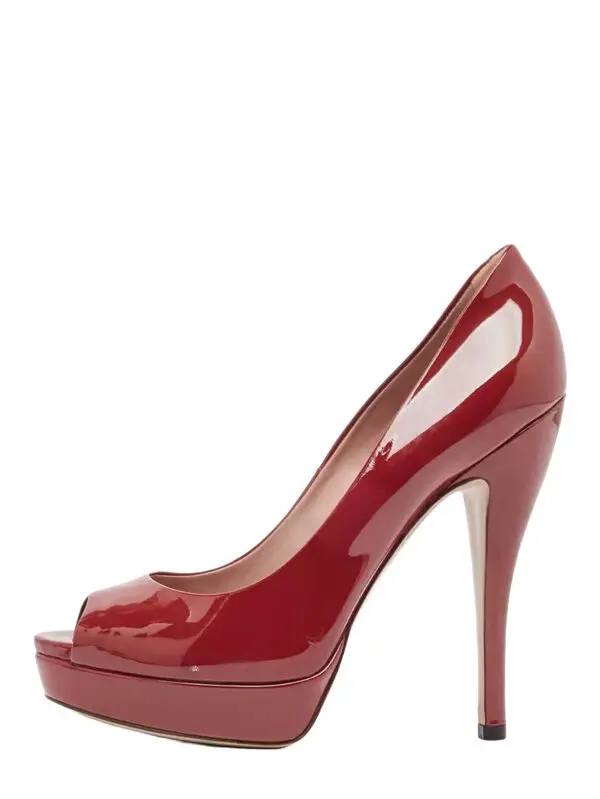 Gucci Peep-toe Platform Pumps - Red