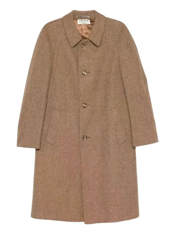A.N.G.E.L.O. VINTAGE CULT 1990s Mélange-effect Coat - Brown