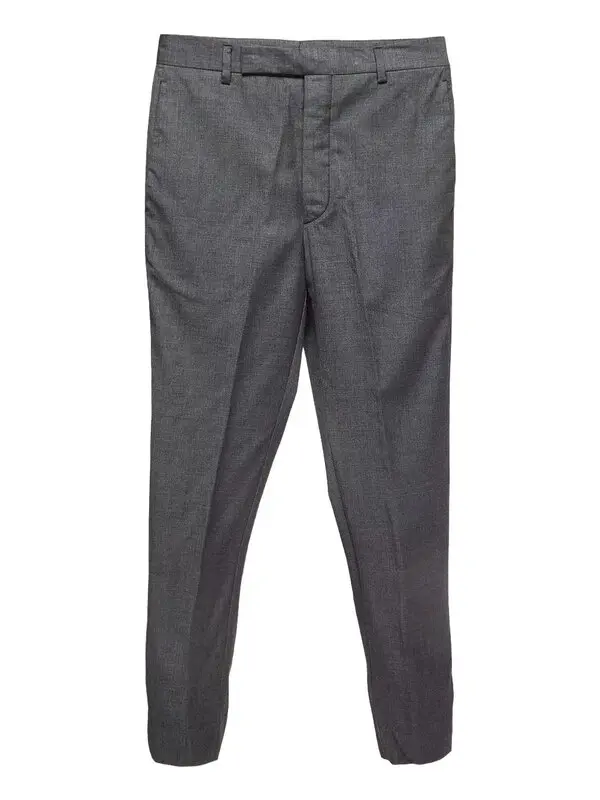 Prada 2024 Wool Pleated Trousers - Grey