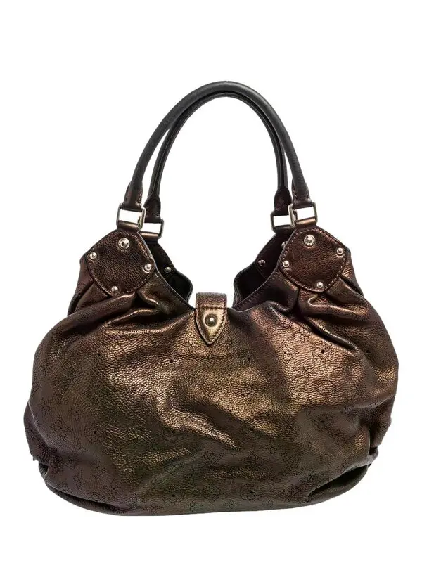 LOUIS VUITTON Textured Leather Slouchy Shoulder Bag - Brown