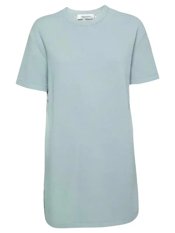 Valentino Garavani Lace-detailed Mini Dress - Blue