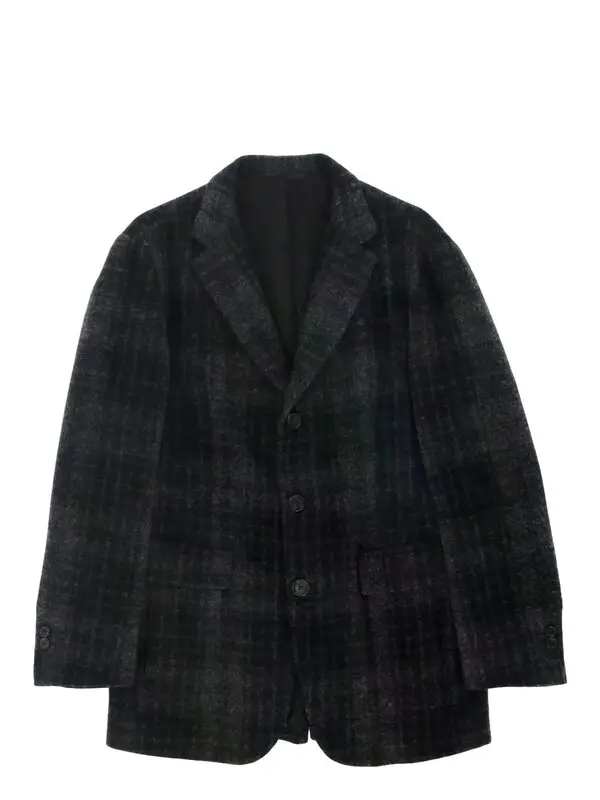 Bottega Veneta 2010s Checked Blazer - Grey