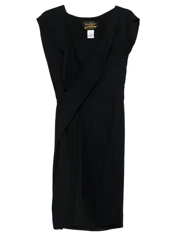 VIVIENNE WESTWOOD Wrap Wool Dress - Black