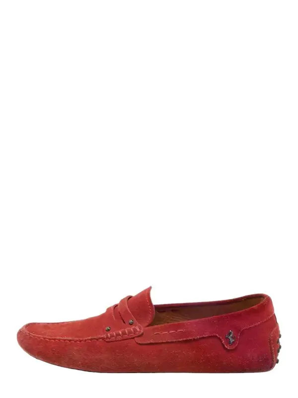 TOD'S Vintage Suede Loafers - Red