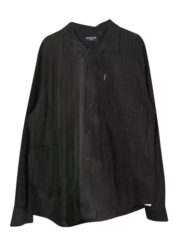 Balenciaga Gingham-print Shirt - Grey