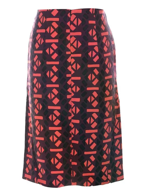 Marni Geometric-pattern Skirt - Red