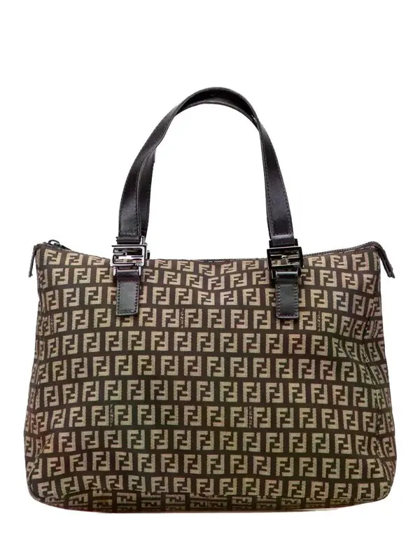 Fendi 2000-2010 Zucchino Canvas Tote Bag - Brown