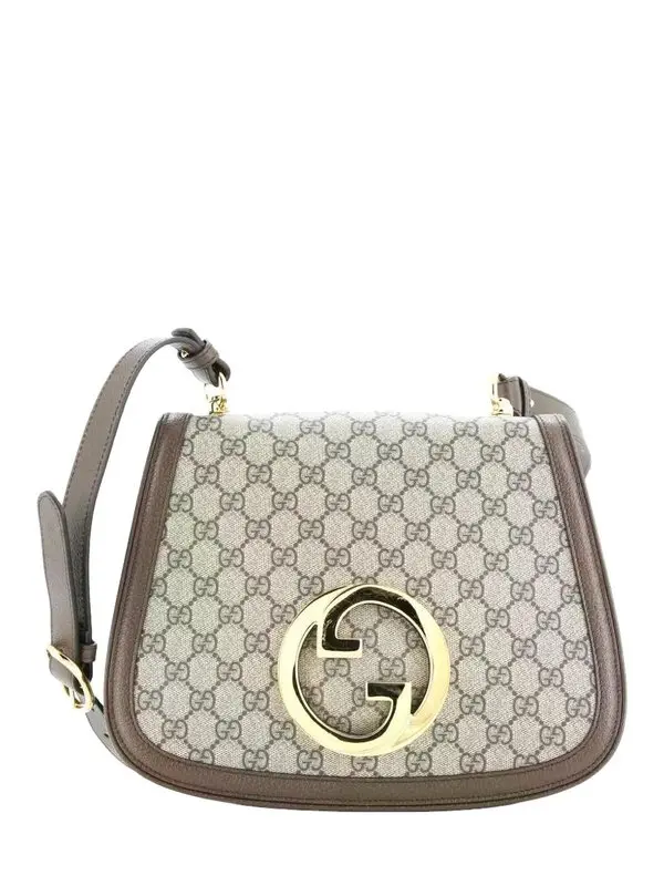 Gucci Blondie Flap Leather Shoulder Bag - Brown