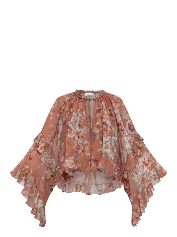 Zimmermann Floral Motif Top - Pink