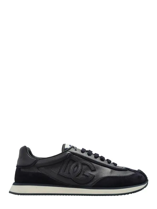 Dolce & Gabbana Sports Shoes With Logo - Navy Blue