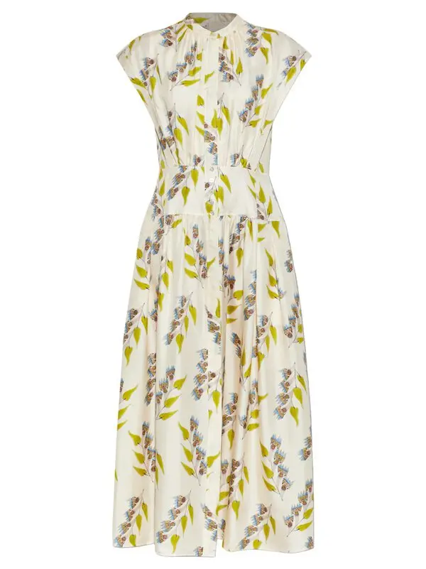 Ulla Johnson Lausanne Silk Maxi Dress - Cream