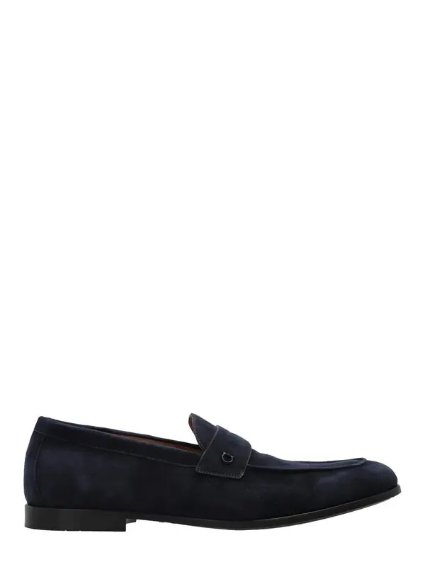 FERRAGAMO Tiberio Suede Loafers - Navy Blue