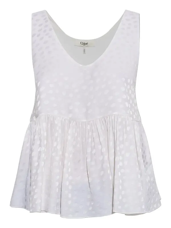 Chloé Silk Top - White