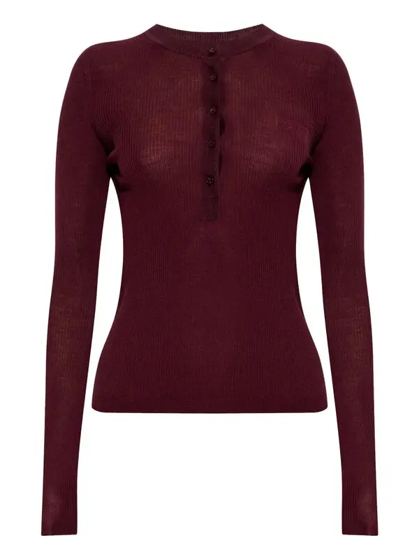 Chloé Wool Top - Burgundy