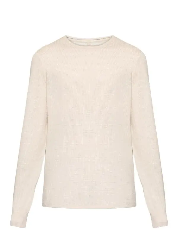 Rag & Bone Crew Neck Wool-lyocell Sweater - Cream