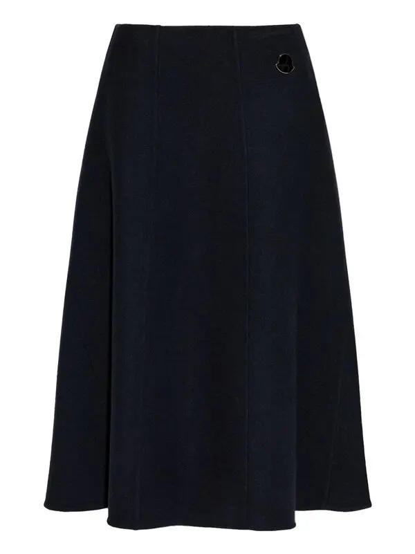 Moncler Jil Sander Flared A-line Midi Skirt - Navy Blue