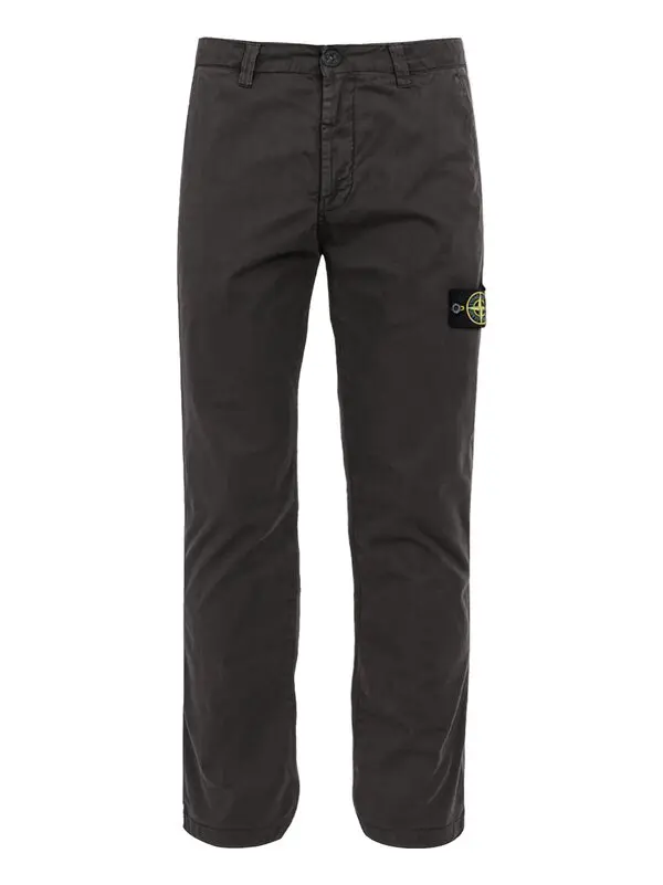 Stone Island Logo Trousers - Grey